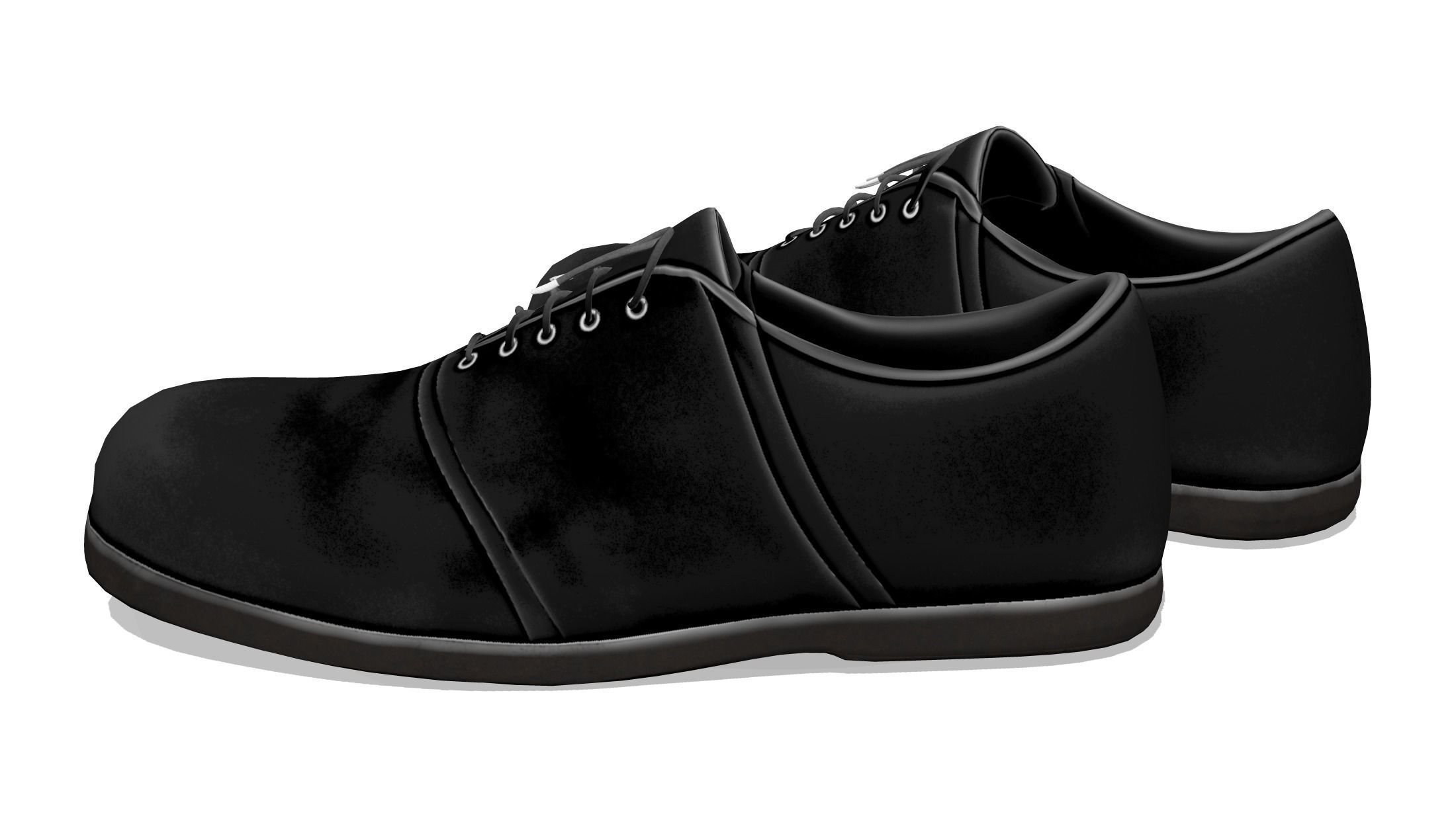 3D model Lace Up Black Uniform Shoes VR / AR / low-poly | CGTrader