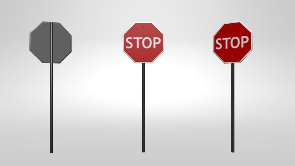 3D model Stop Sign VR / AR / low-poly | CGTrader