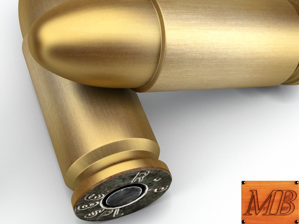 Bullet golden 3D model | CGTrader