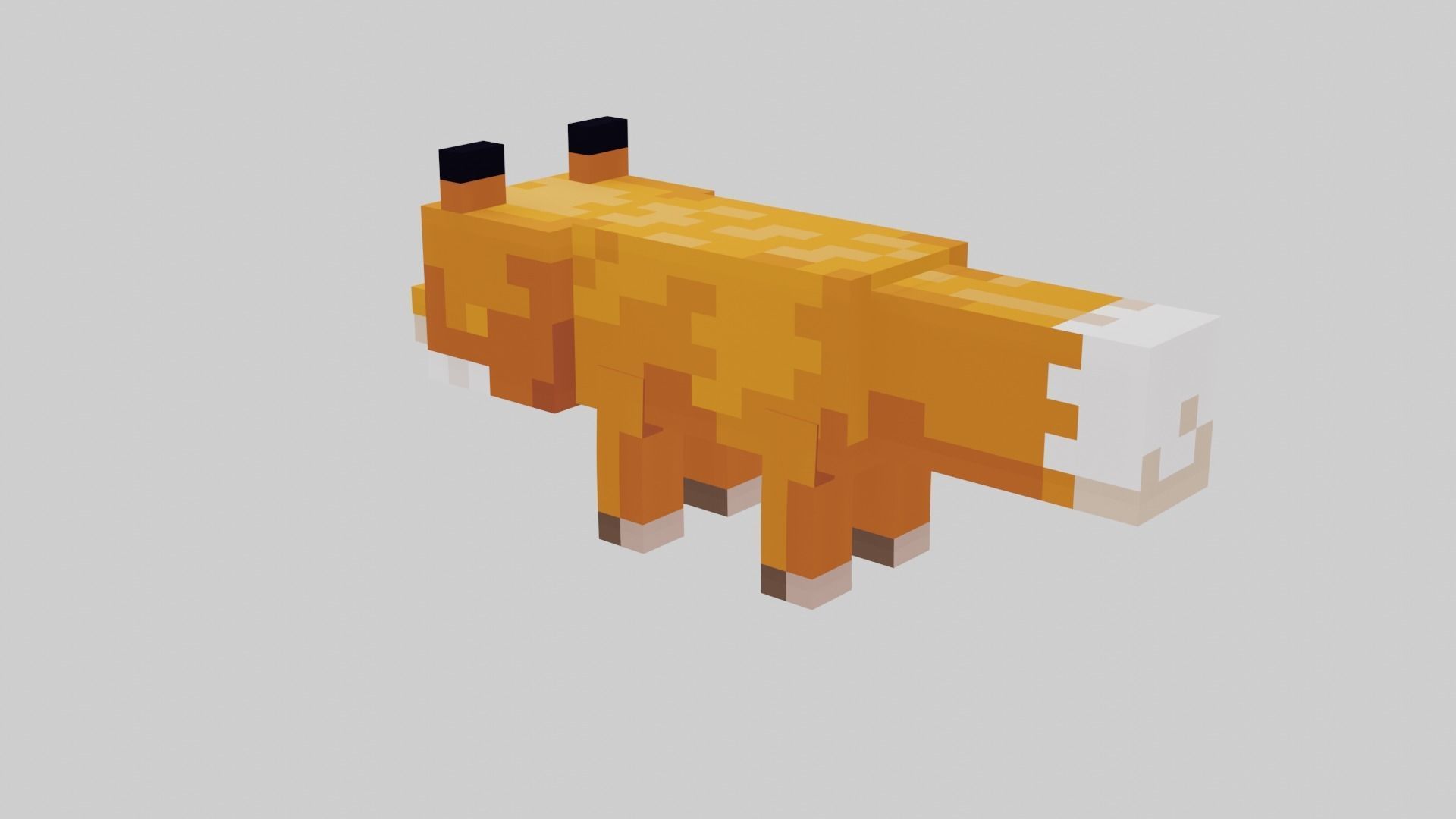 3D model Minecraft Fox Rigged VR / AR / low-poly | CGTrader