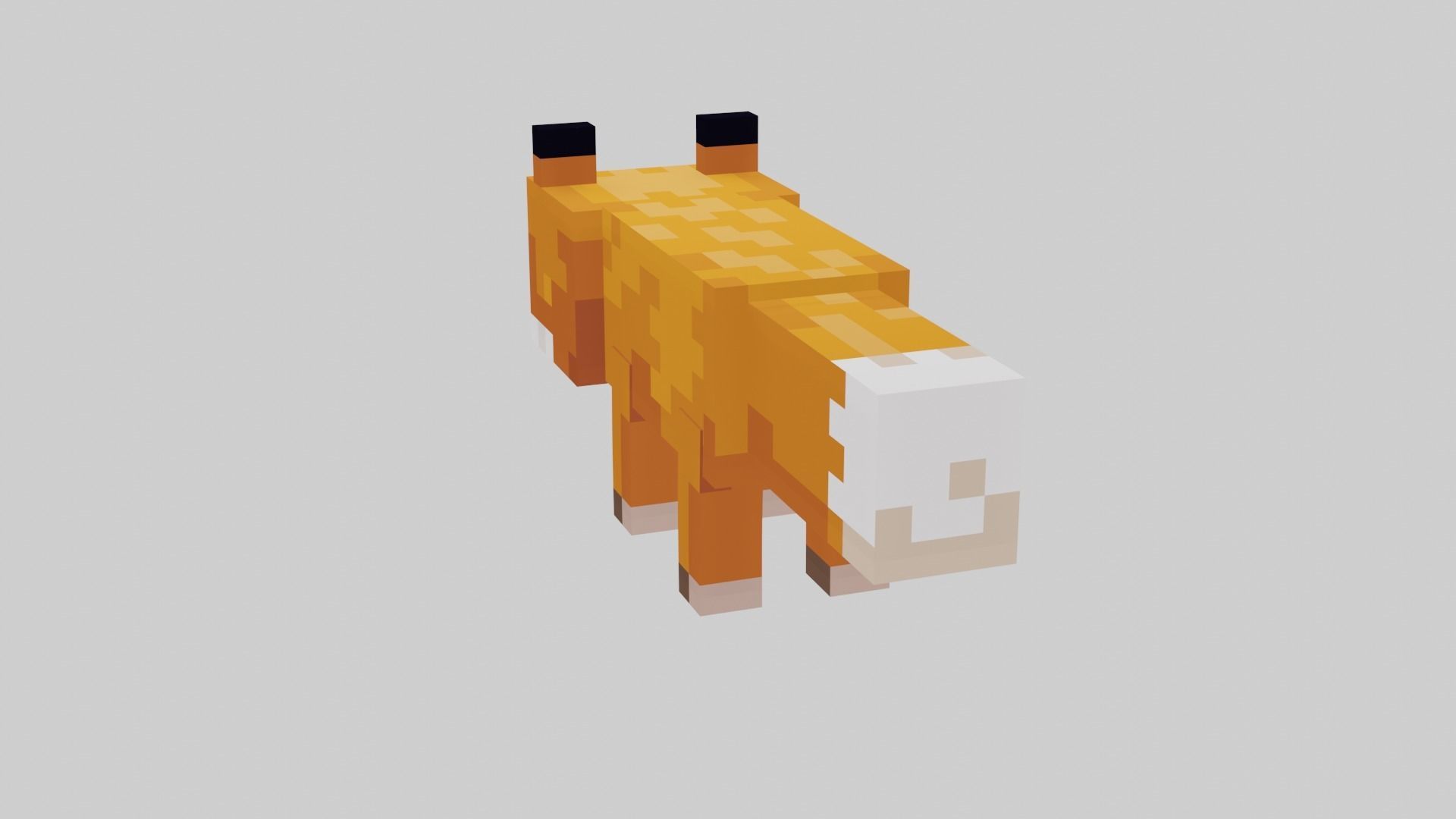 3D model Minecraft Fox Rigged VR / AR / low-poly | CGTrader