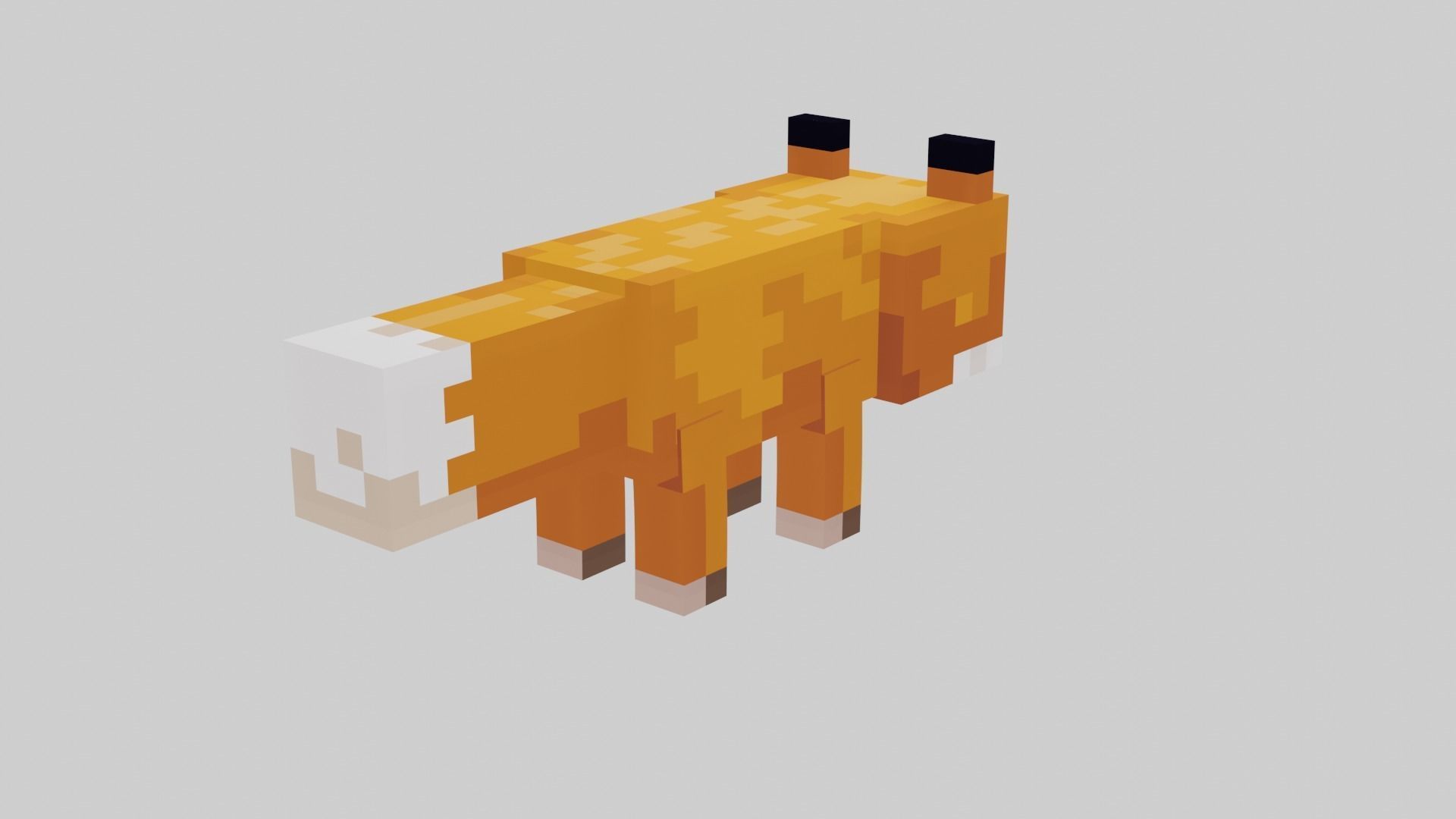 3D model Minecraft Fox Rigged VR / AR / low-poly | CGTrader