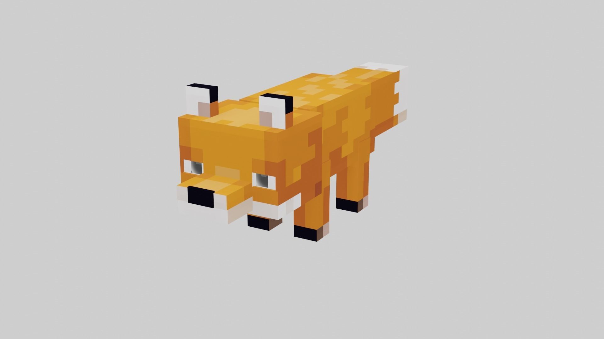 3D model Minecraft Fox Rigged VR / AR / low-poly | CGTrader