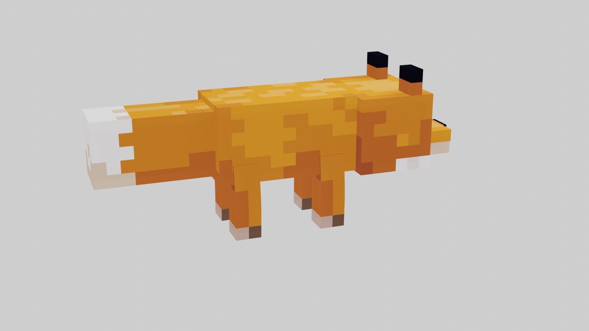 3D model Minecraft Fox Rigged VR / AR / low-poly | CGTrader