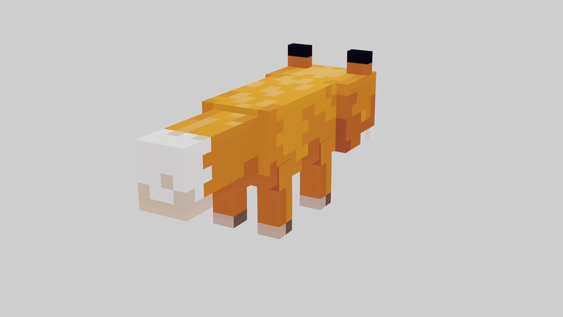 3D model Minecraft Fox Rigged VR / AR / low-poly | CGTrader