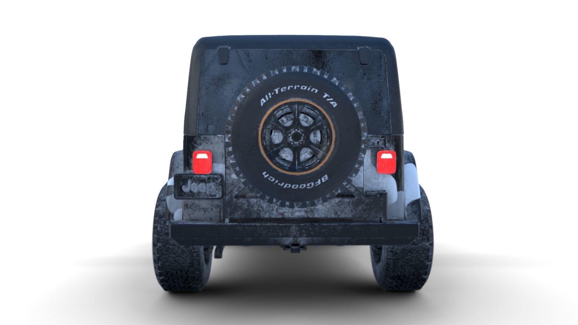 3D model Jeep Wrangler TJ Custom Design Jeep Arctic theme VR / AR / low ...