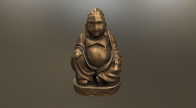 3D model Golden Alien Budha Statue VR / AR / low-poly | CGTrader