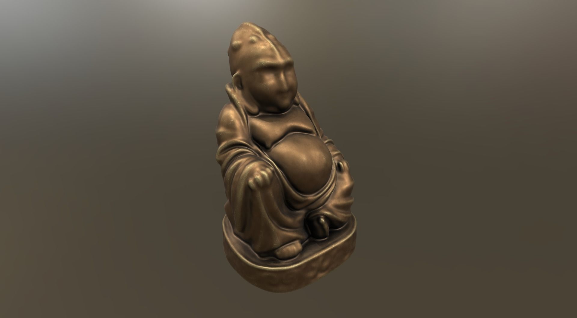 3D model Golden Alien Budha Statue VR / AR / low-poly | CGTrader
