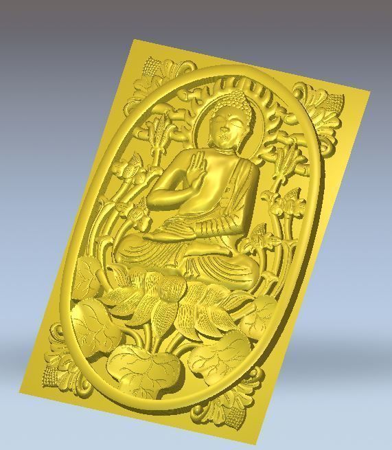 Lord Buddha - 3D Wall Art for CNC 3D print model 3D model | CGTrader