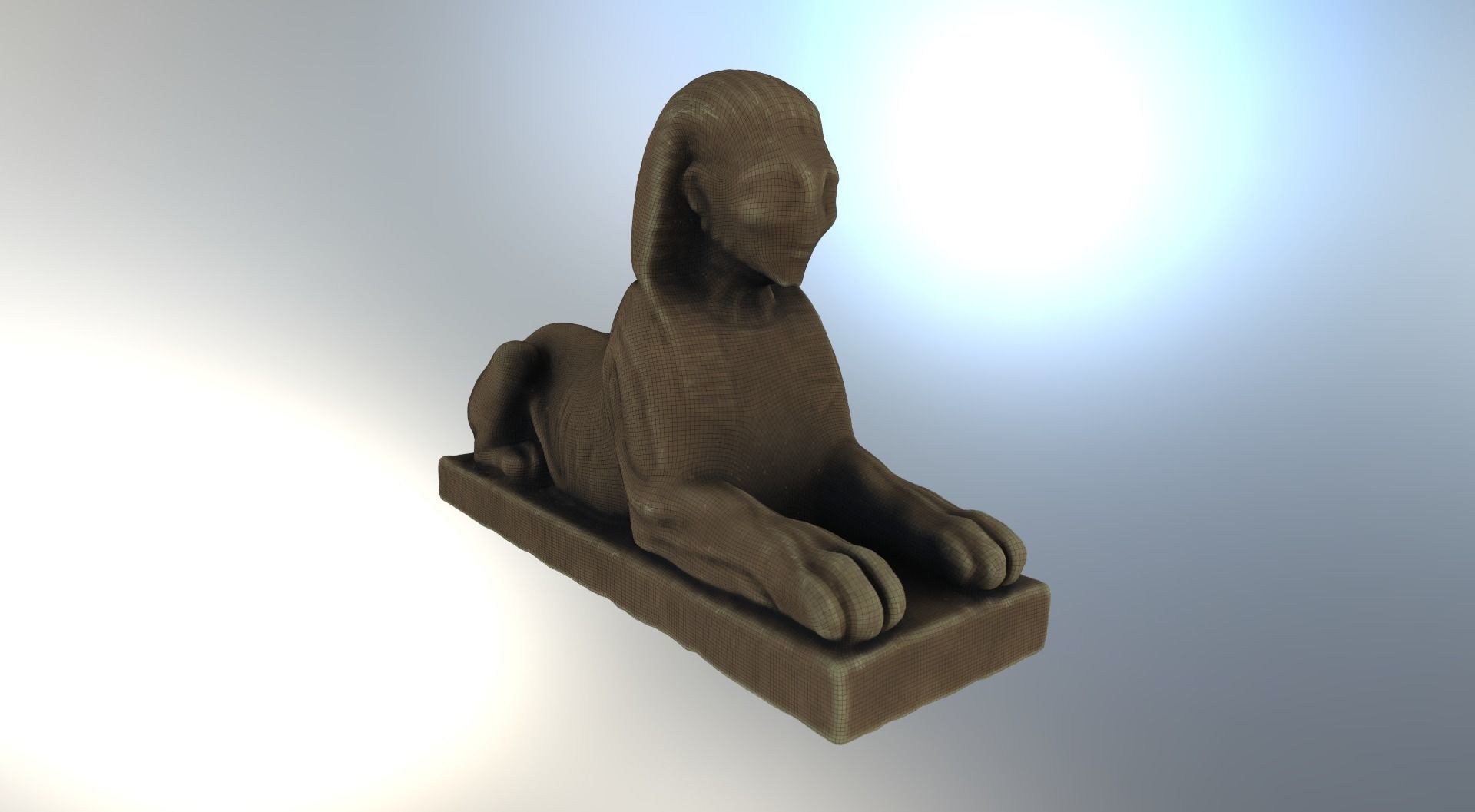 Alien Sphynx Statue 3D model | CGTrader