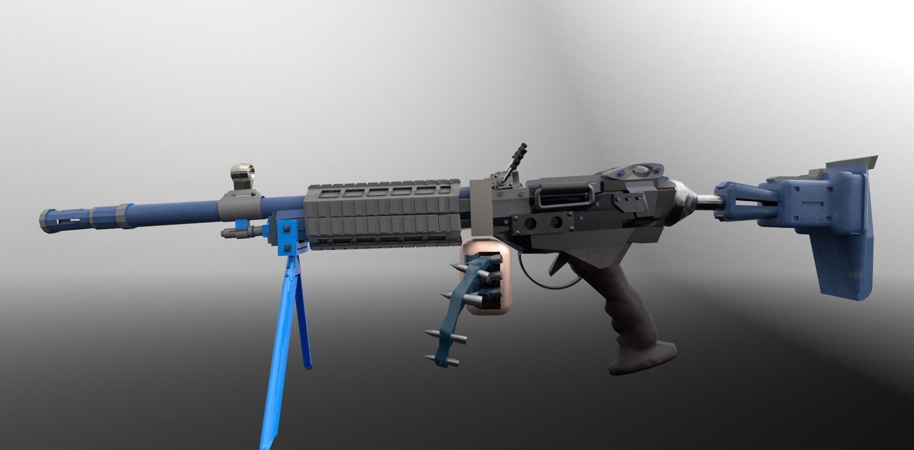 3D model Machinegun machine gun VR / AR / low-poly | CGTrader