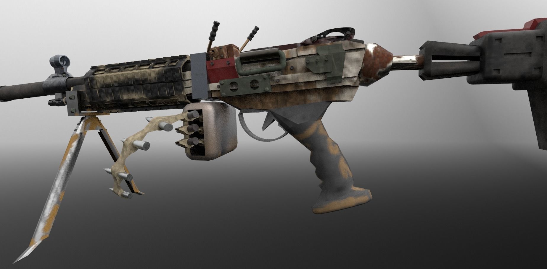 3D model Machinegun machine gun VR / AR / low-poly | CGTrader