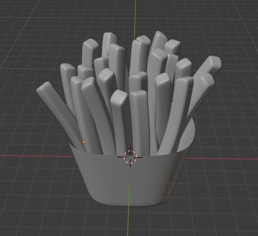 simple french fries free 3D model | CGTrader