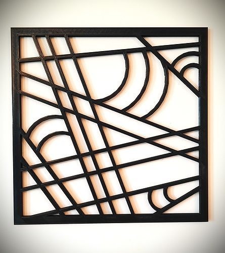 Wall Decor Lines - 9 Arch 3D model 3D printable | CGTrader