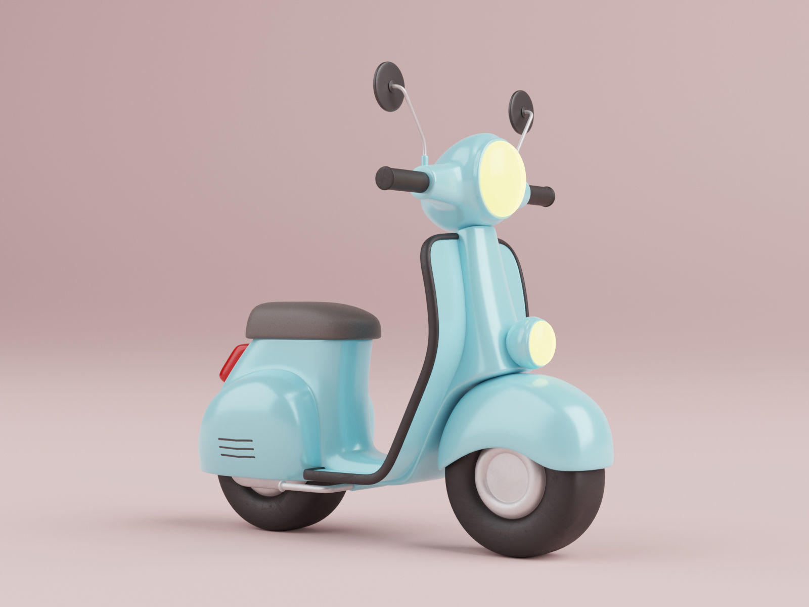 Stylized Cartoon Scooter - Fully Rigged 3D model rigged | CGTrader
