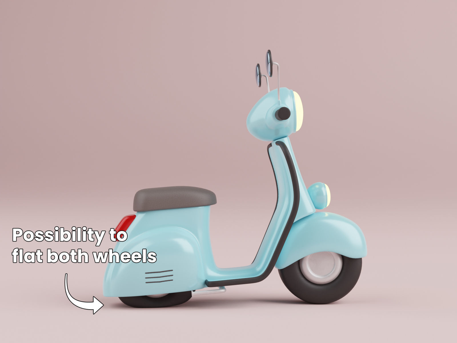 Stylized Cartoon Scooter - Fully Rigged 3D model rigged | CGTrader