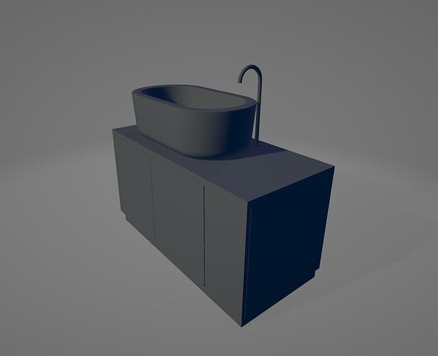 BATHROOM SINK CABINET free VR / AR / low-poly 3D model | CGTrader