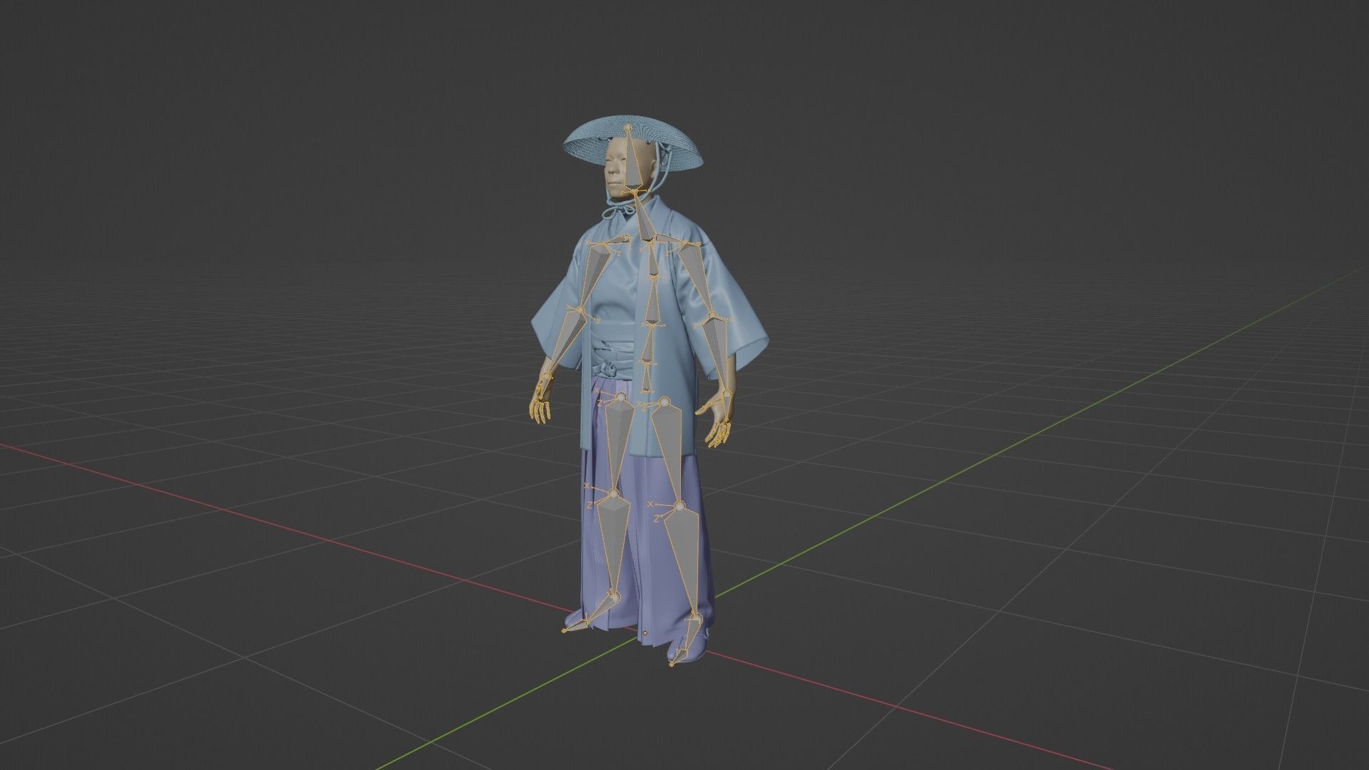 MEDIEVAL Japanese People Rigged 3D model rigged | CGTrader