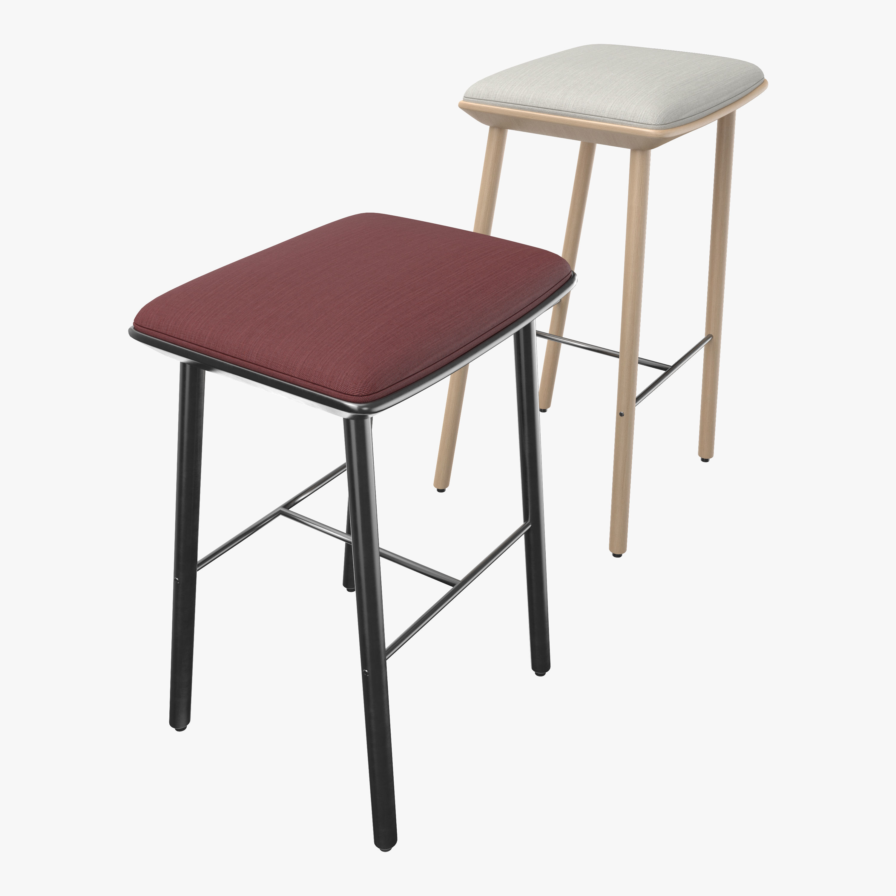 BISELL Wooden bar stool By TREKU 3D model | CGTrader