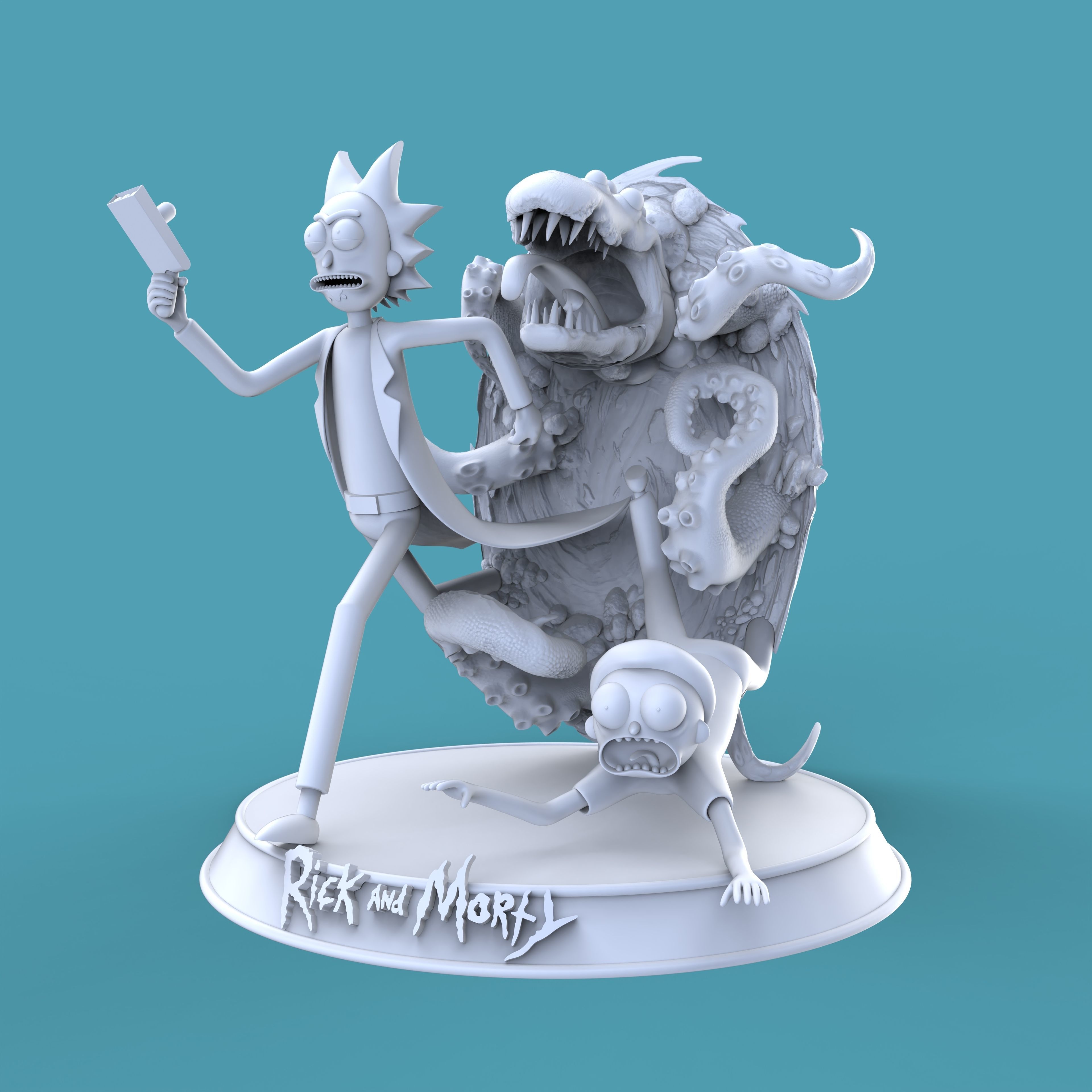 Rick and Morty - Cut and Key Miniature by 3Dhomas 3D model 3D printable ...