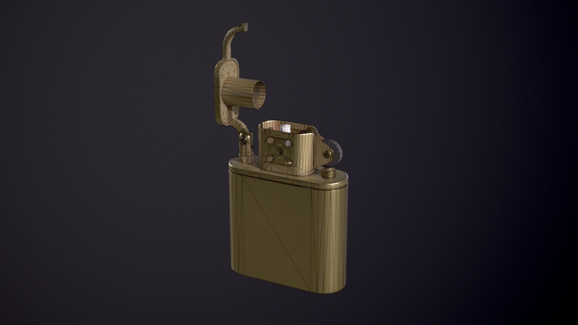 3D model Vintage Brass Lighter VR / AR / low-poly | CGTrader