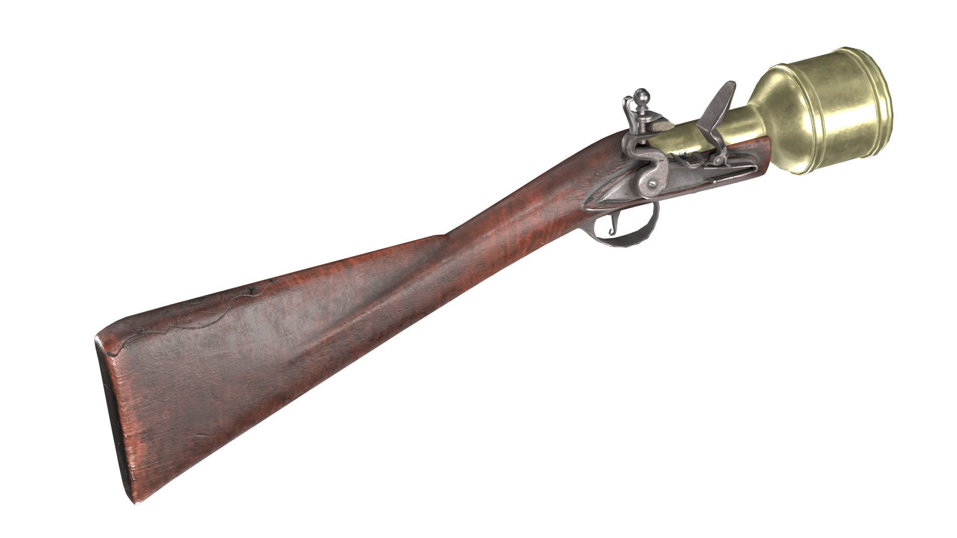 3D model MILITARY Game Ready 18th Century Hand Mortar VR / AR / low ...