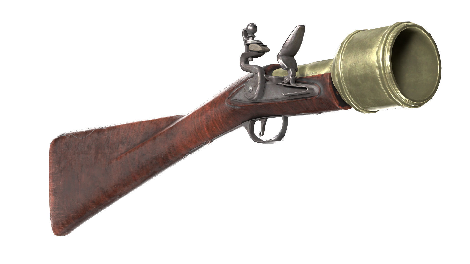 3D model MILITARY Game Ready 18th Century Hand Mortar VR / AR / low ...