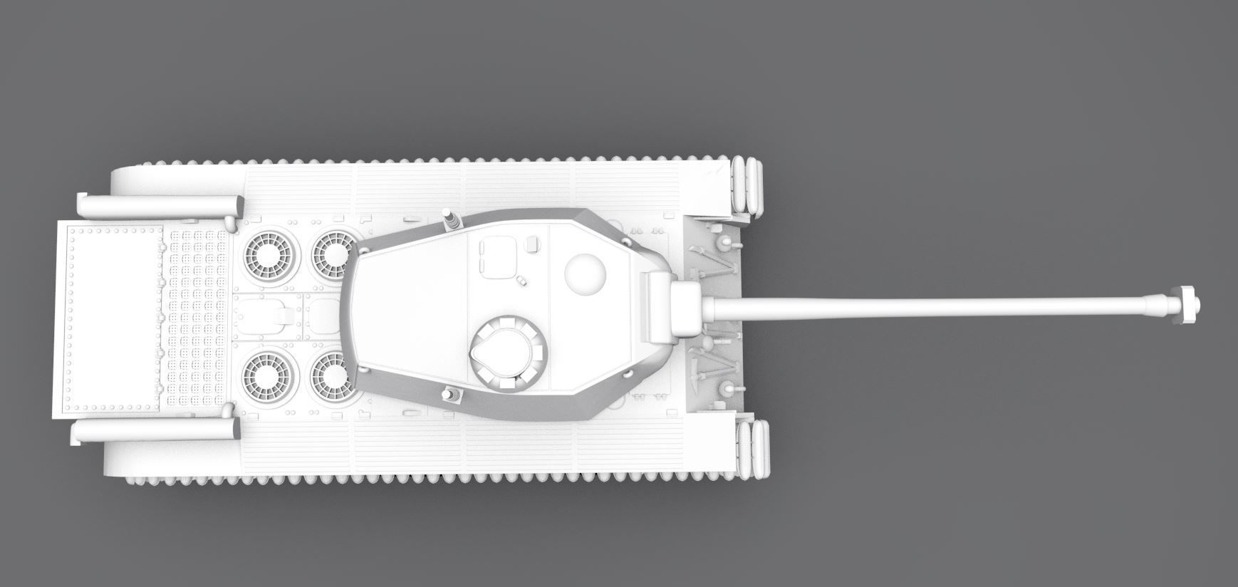 FCM 50t Scale model 3D model 3D printable | CGTrader