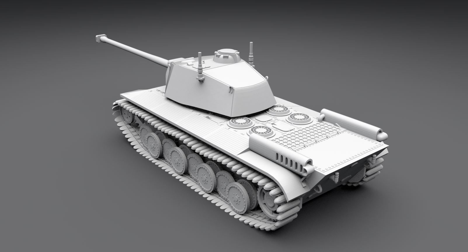 FCM 50t Scale model 3D model 3D printable | CGTrader