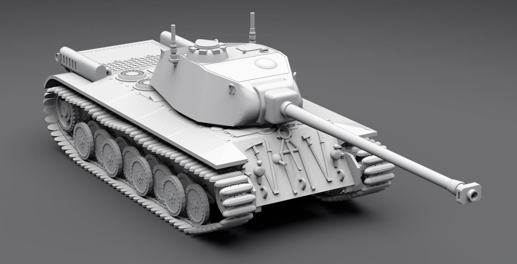 FCM 50t Scale model 3D model 3D printable | CGTrader