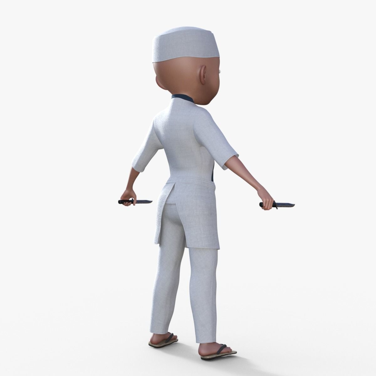 Cartoon Chef Cook Rigged 3D model rigged | CGTrader