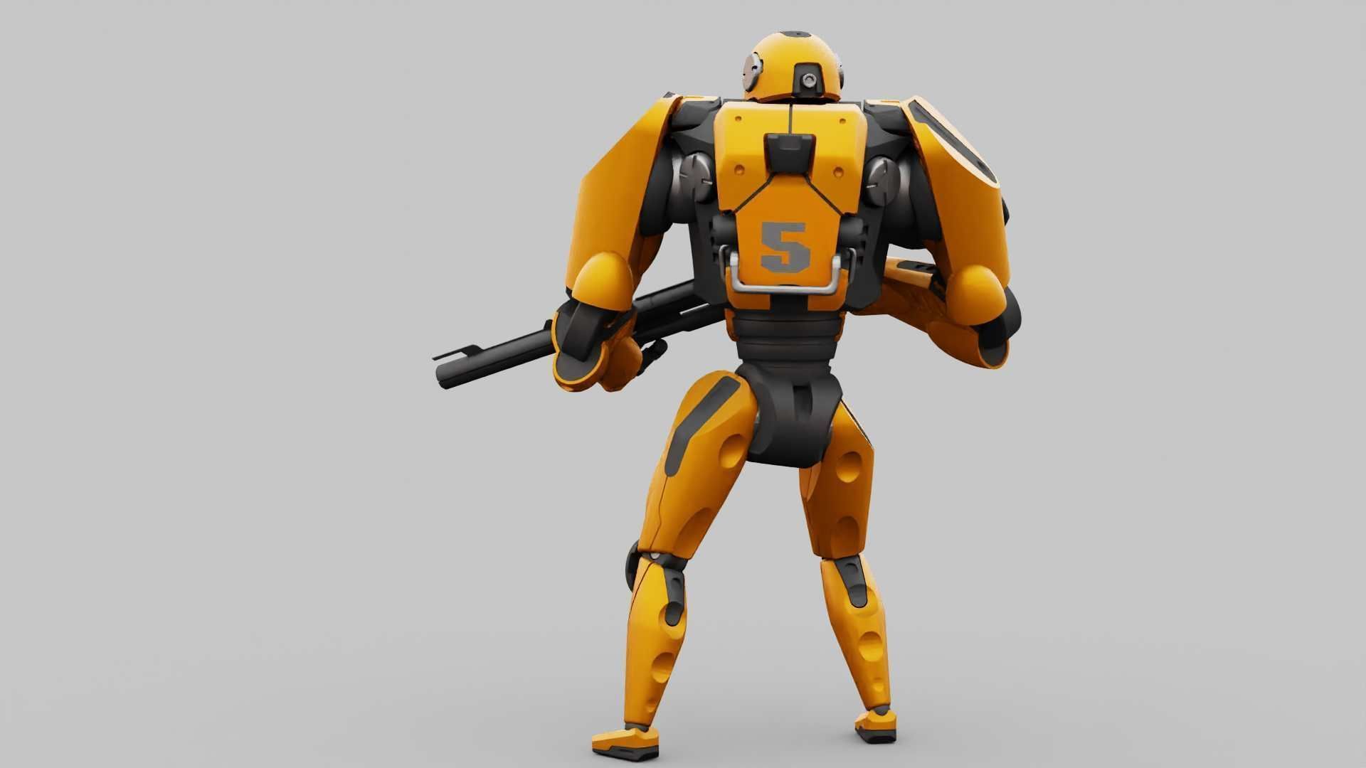 BATTLE DROID QORA RIGGED 3D model rigged | CGTrader