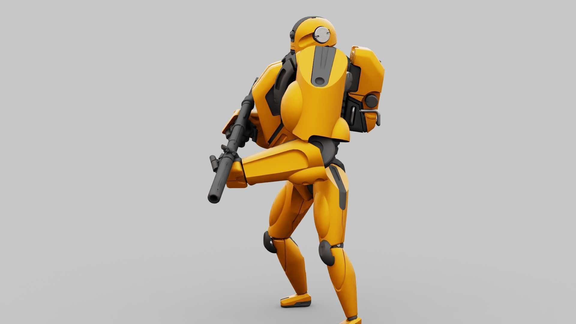 BATTLE DROID QORA RIGGED 3D model rigged | CGTrader
