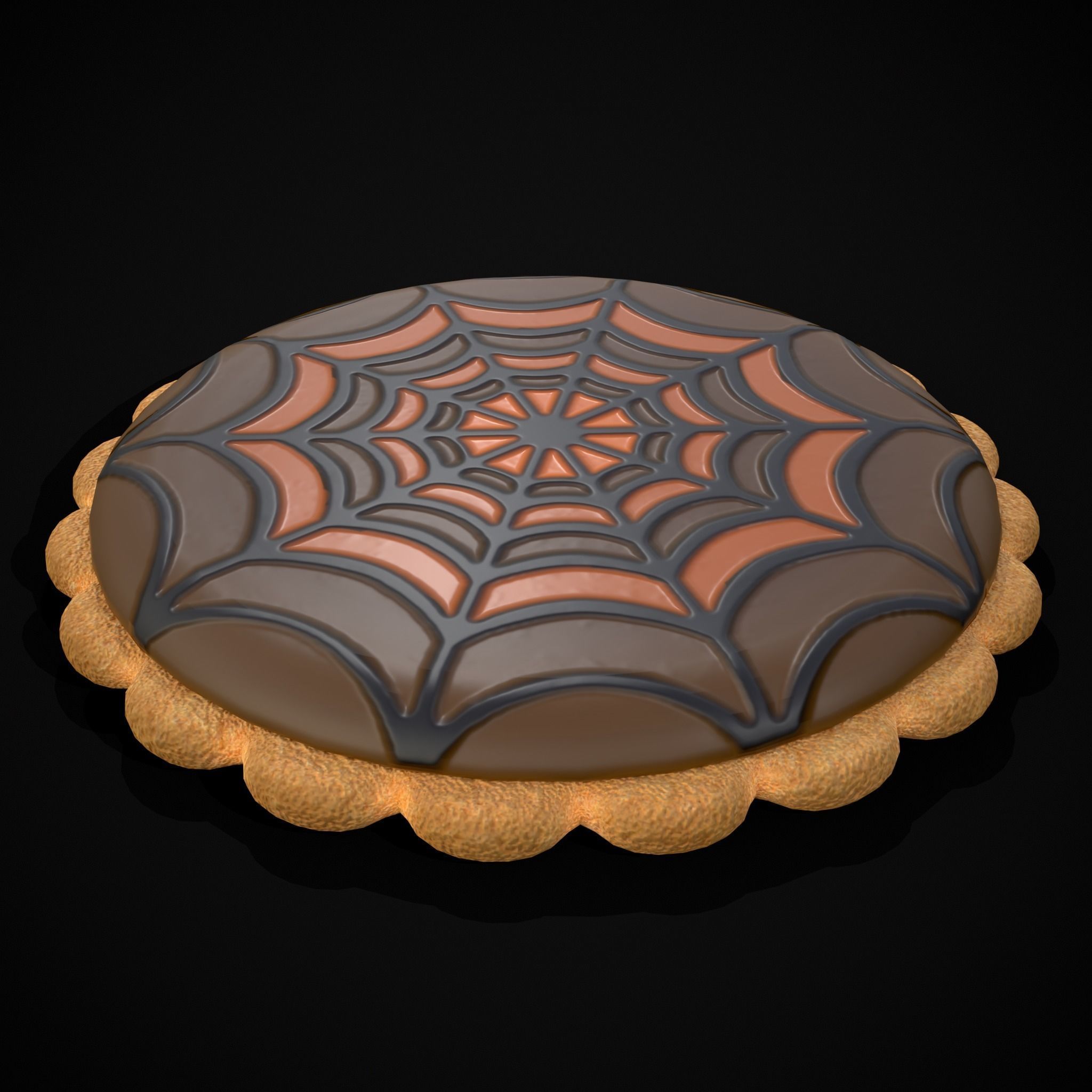 3D model Six Round Spider Web Cookies VR / AR / low-poly | CGTrader