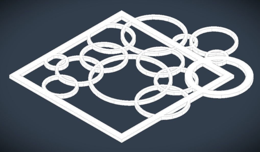 Wall Decor Circles 3D model 3D printable | CGTrader