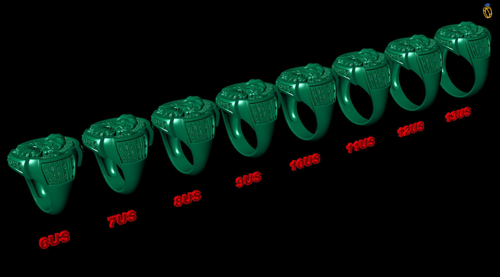 Santa Claus Christmas Saint Nicholas Believe Ring 3D model 3D printable ...