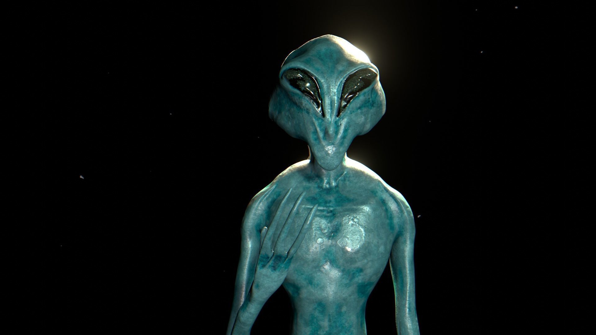 3D Realistic Alien - Original Sci-fi - Low to High Poly Versions 3D ...