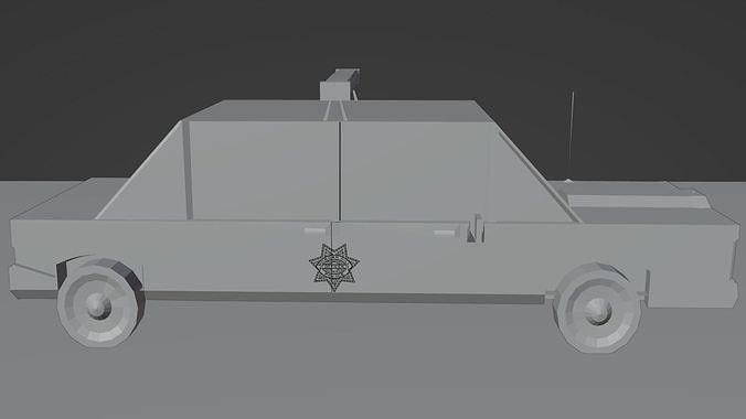 Low-poly cop car 1990 Ford Crown Victoria free VR / AR / low-poly 3D ...