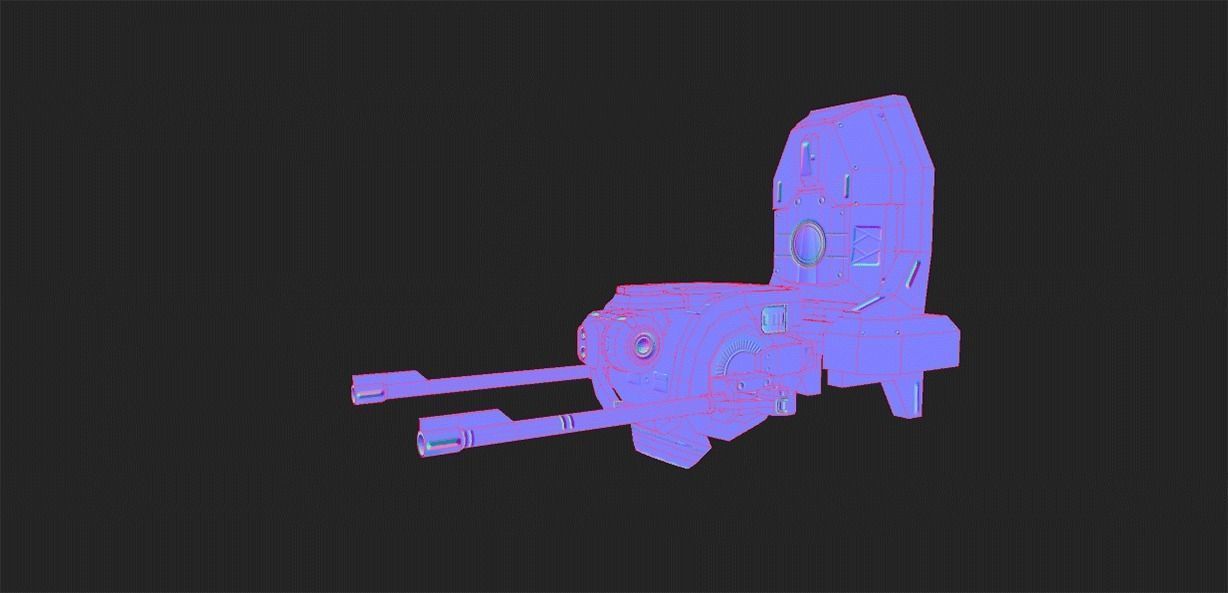 3D model SCI FI AA CANNON VR / AR / low-poly | CGTrader