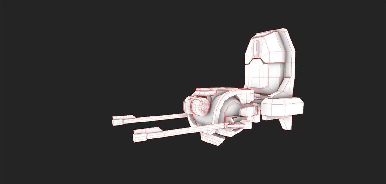 3D model SCI FI AA CANNON VR / AR / low-poly | CGTrader