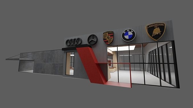 3D model Car dealership VR / AR / low-poly | CGTrader