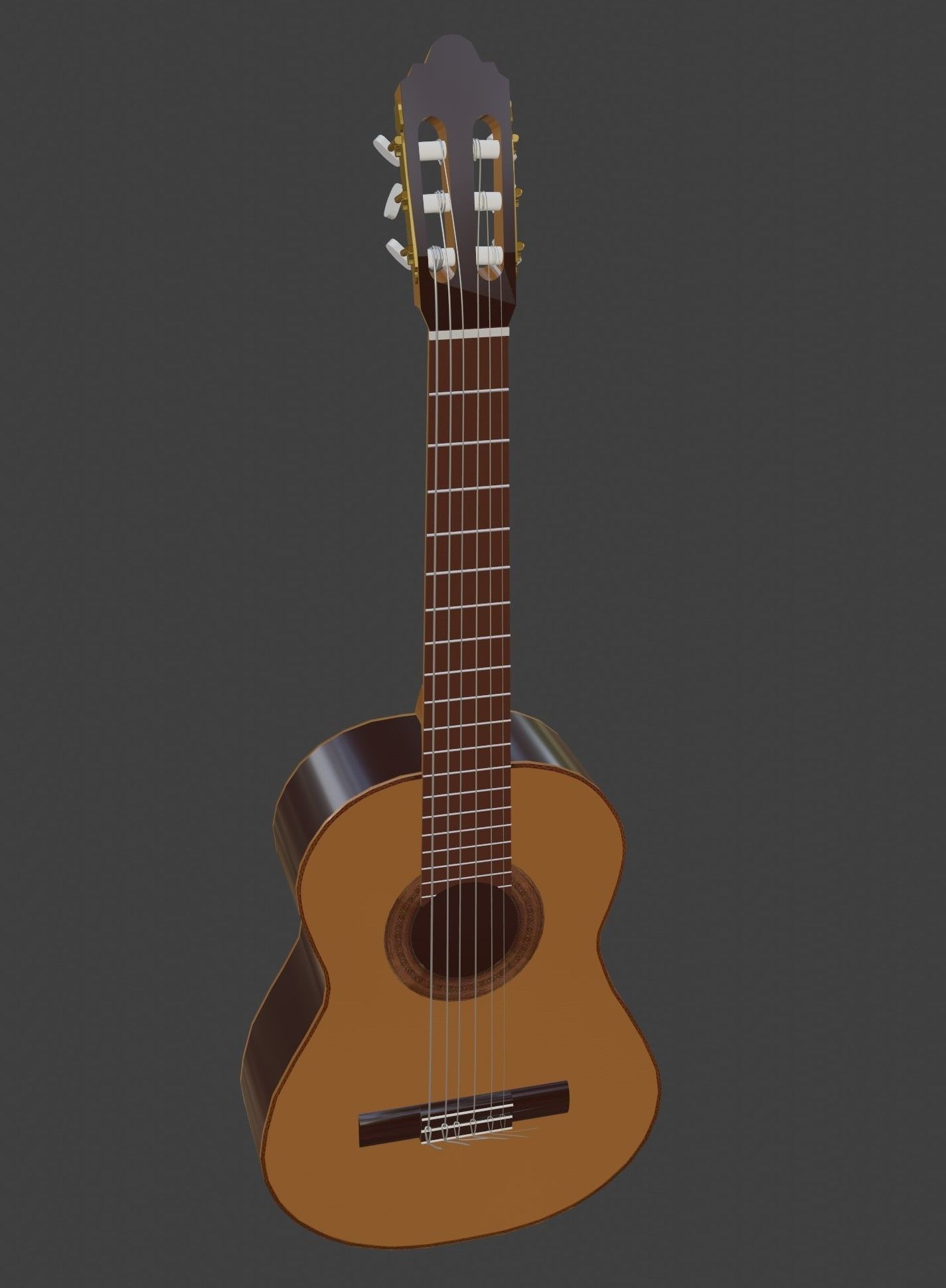 3D model Classical guitar low poly VR / AR / low-poly | CGTrader