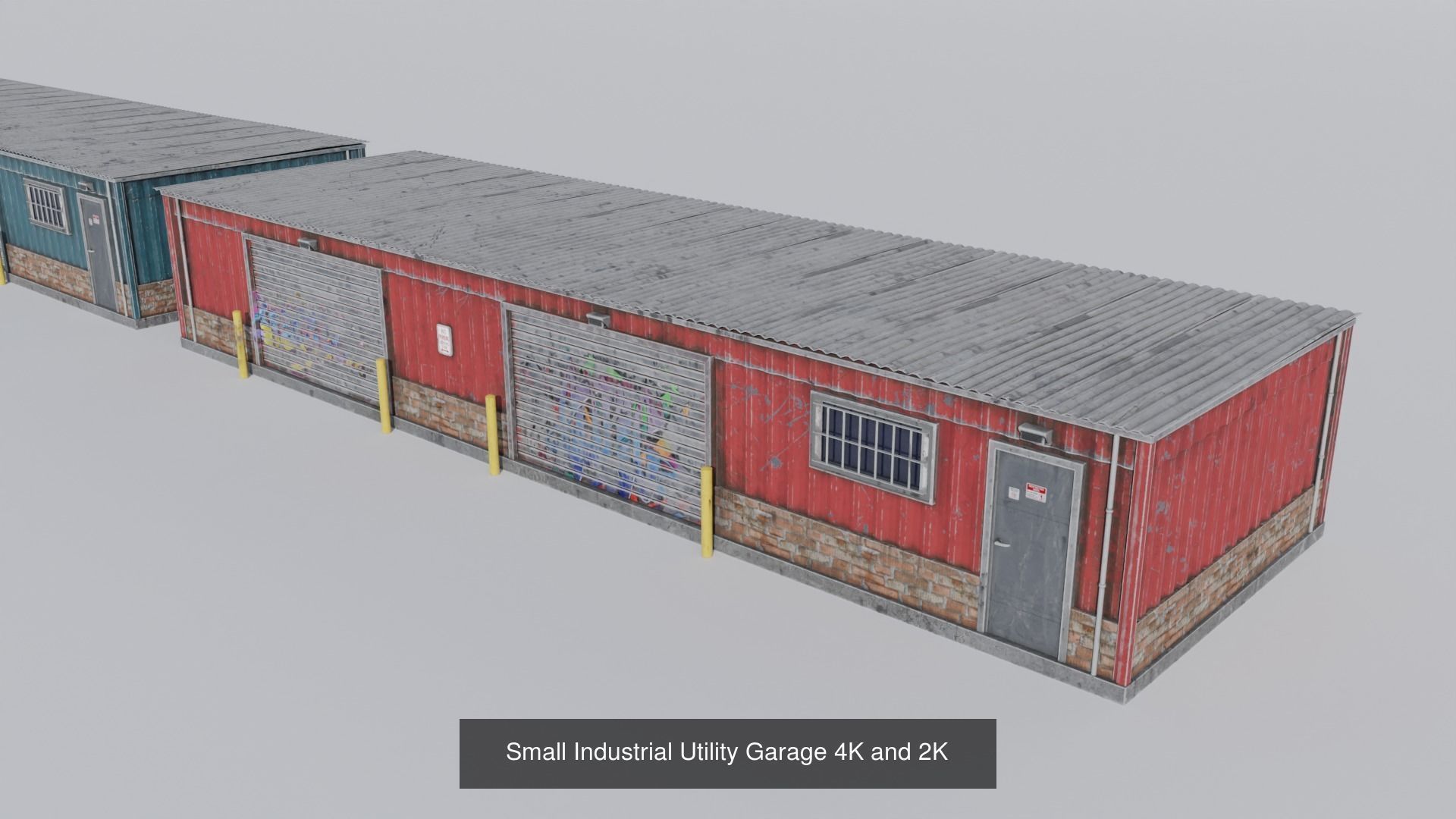 3D Model Collection Industrial Buildings Pack 4K and 2K VR / AR / low ...