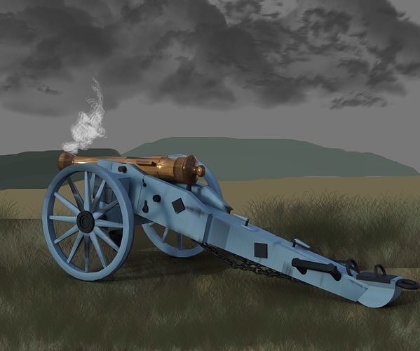 British 9lb Cannon 3D model | CGTrader