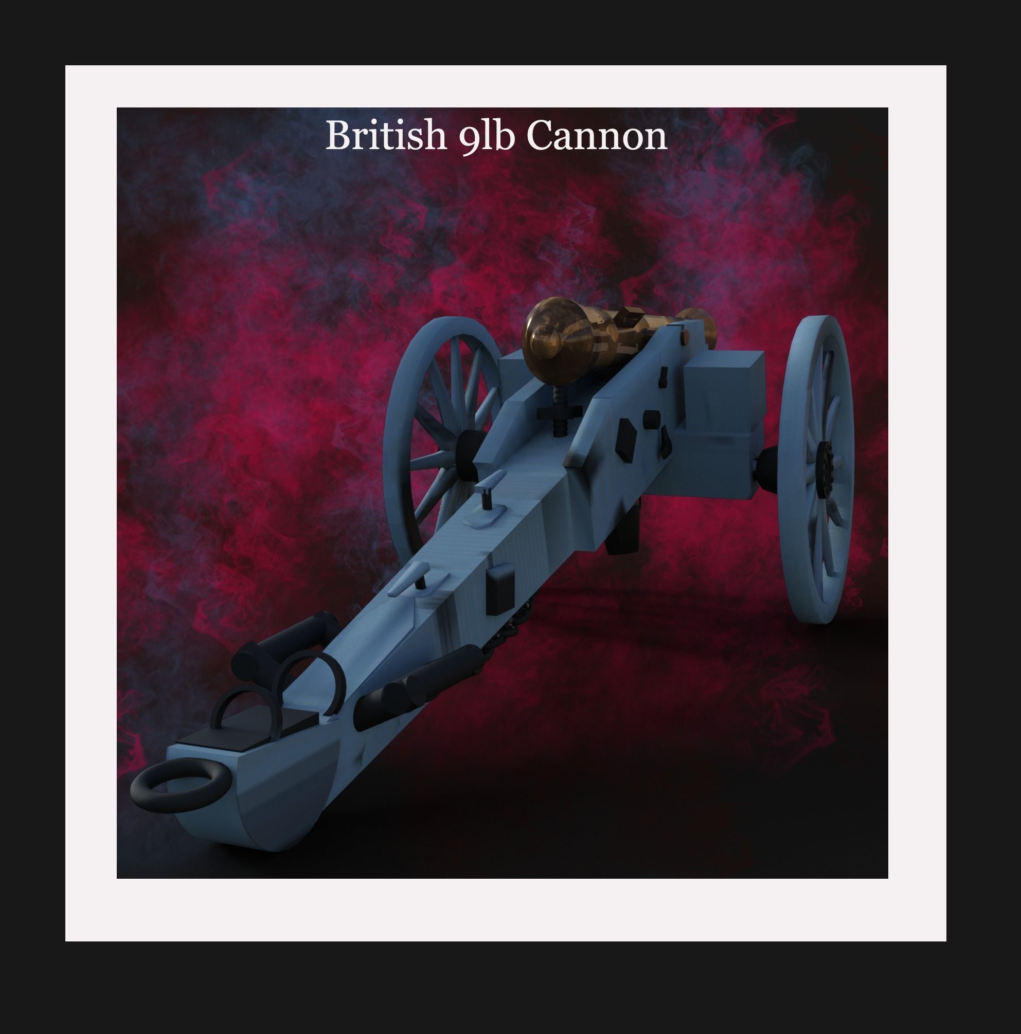 British 9lb Cannon 3D model | CGTrader