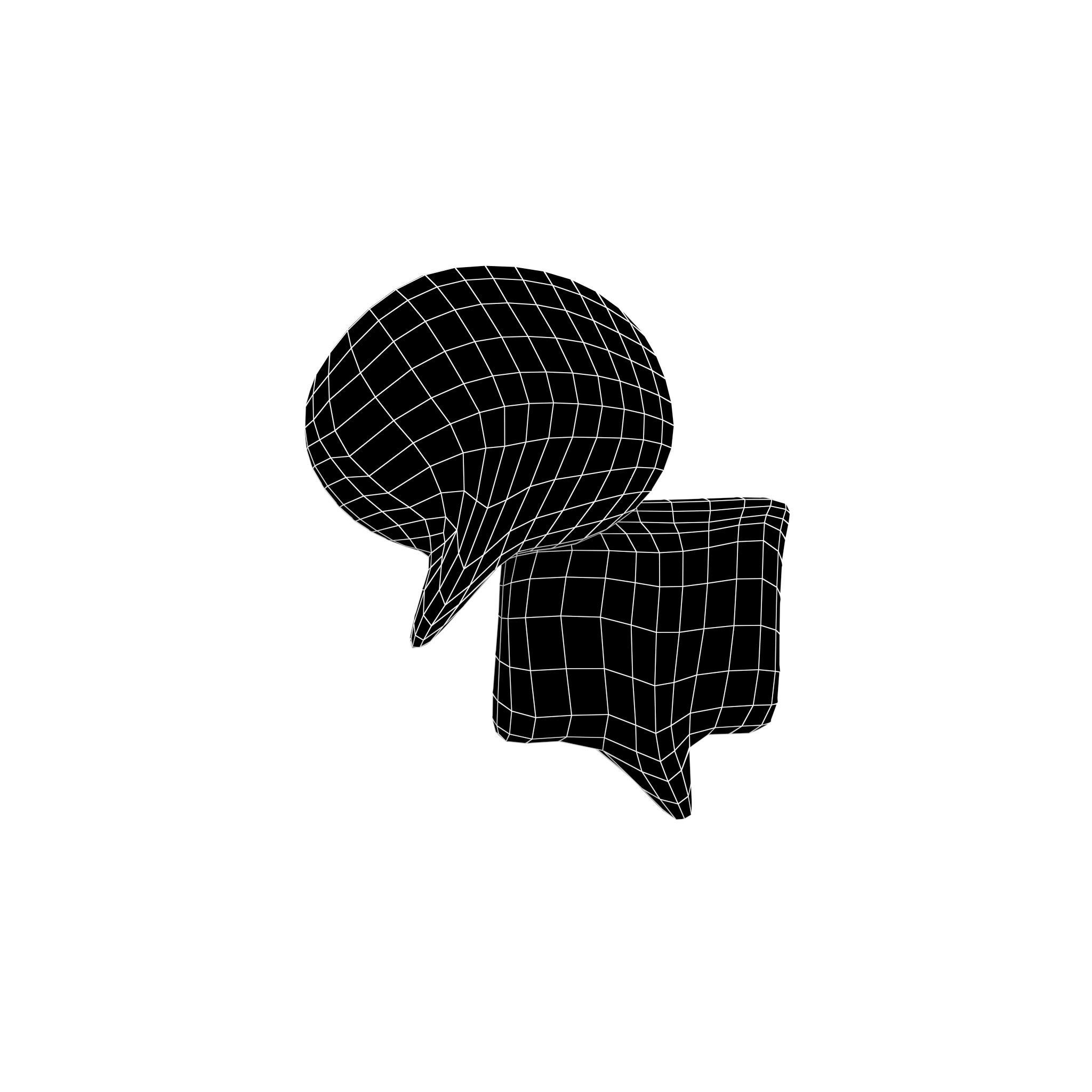 3D model Speech Balloon v18 006 VR / AR / low-poly | CGTrader