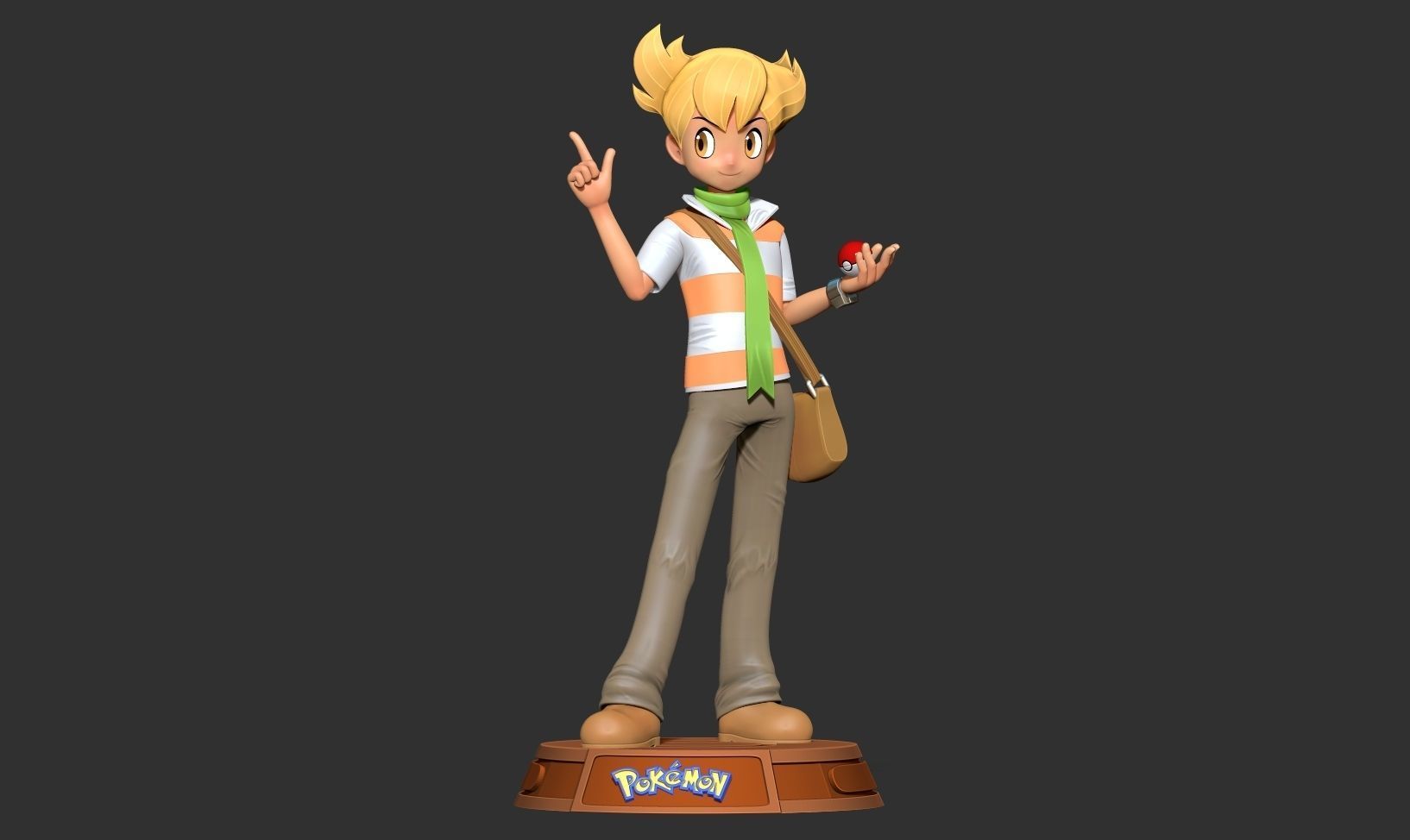 Barry - Pokemon Fanart free 3D model 3D printable | CGTrader