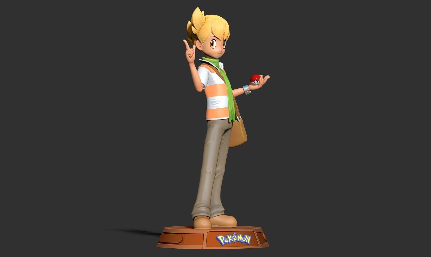 Barry - Pokemon Fanart free 3D model 3D printable | CGTrader