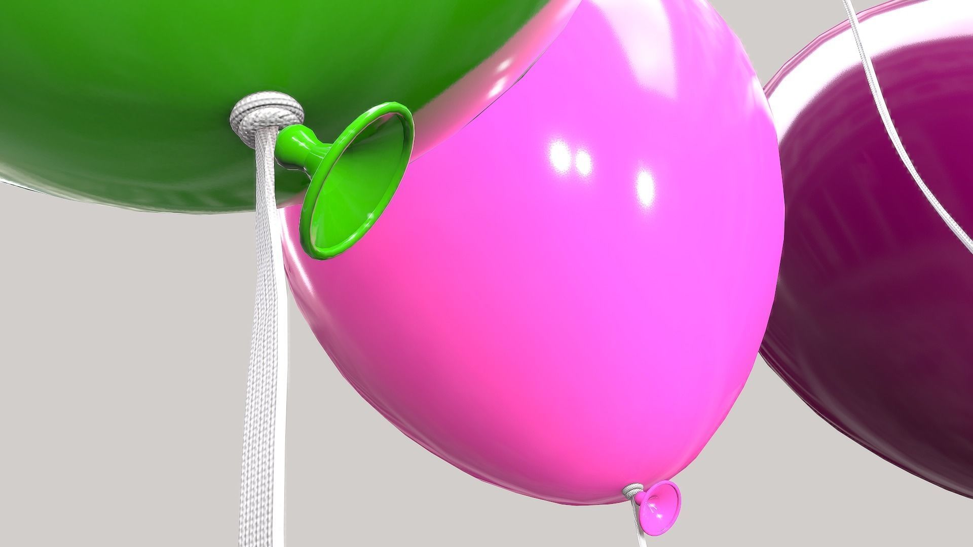 3D model Balloons 9 colors VR / AR / low-poly | CGTrader