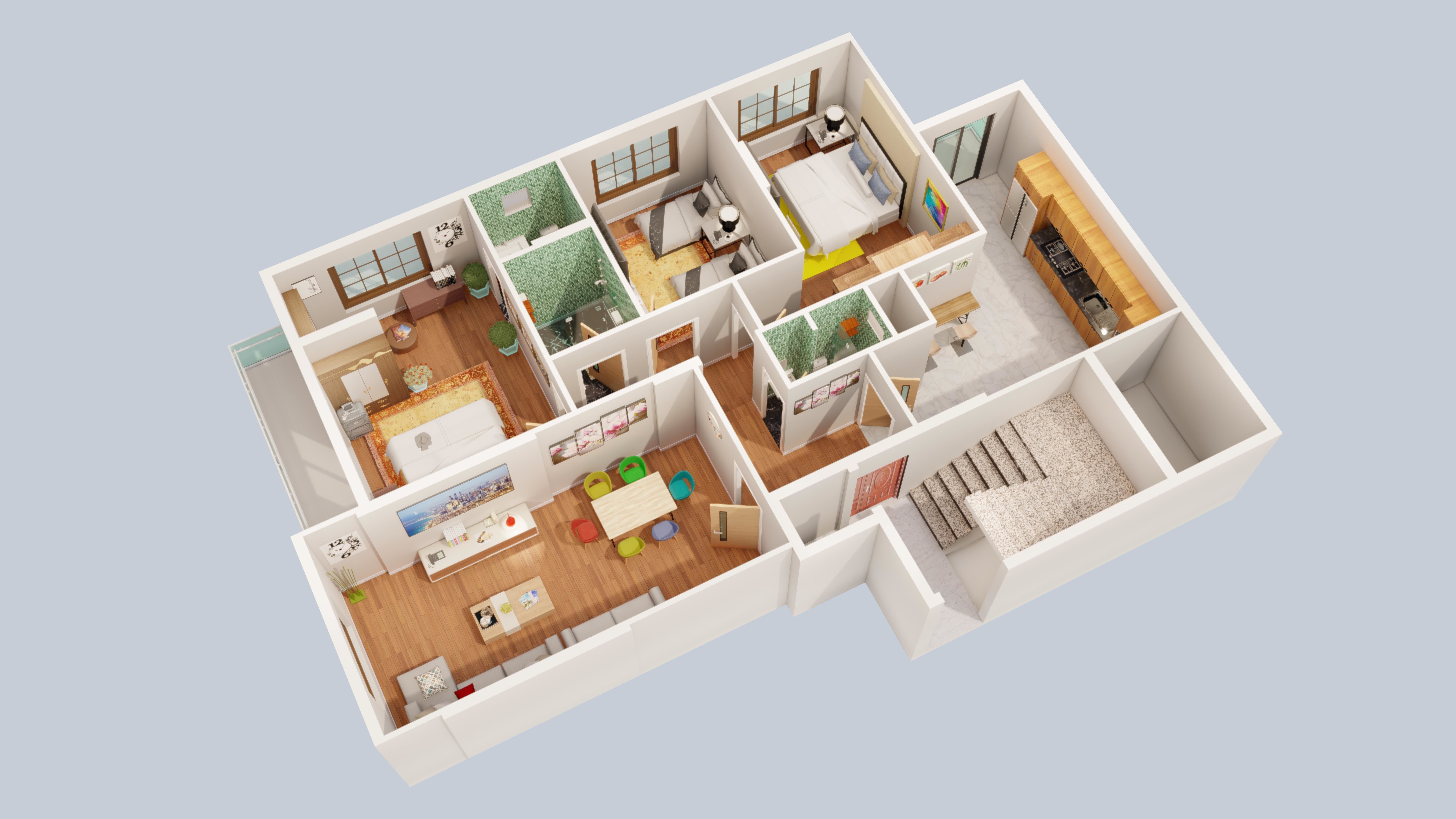 3D Floor plan-Interior plan 3D model | CGTrader